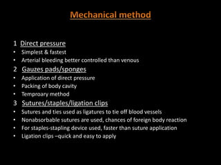 Hemostatic agents | PPTX