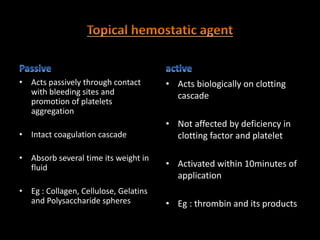 Hemostatic agents | PPTX