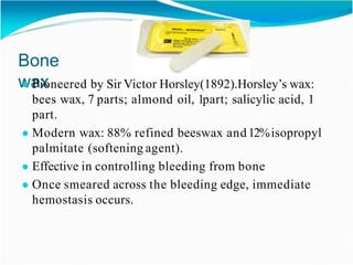 Hemostats in neurosurgery | PPTX