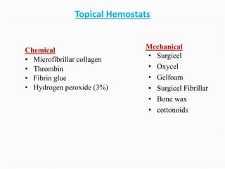Hemostats in neurosurgery | PPTX