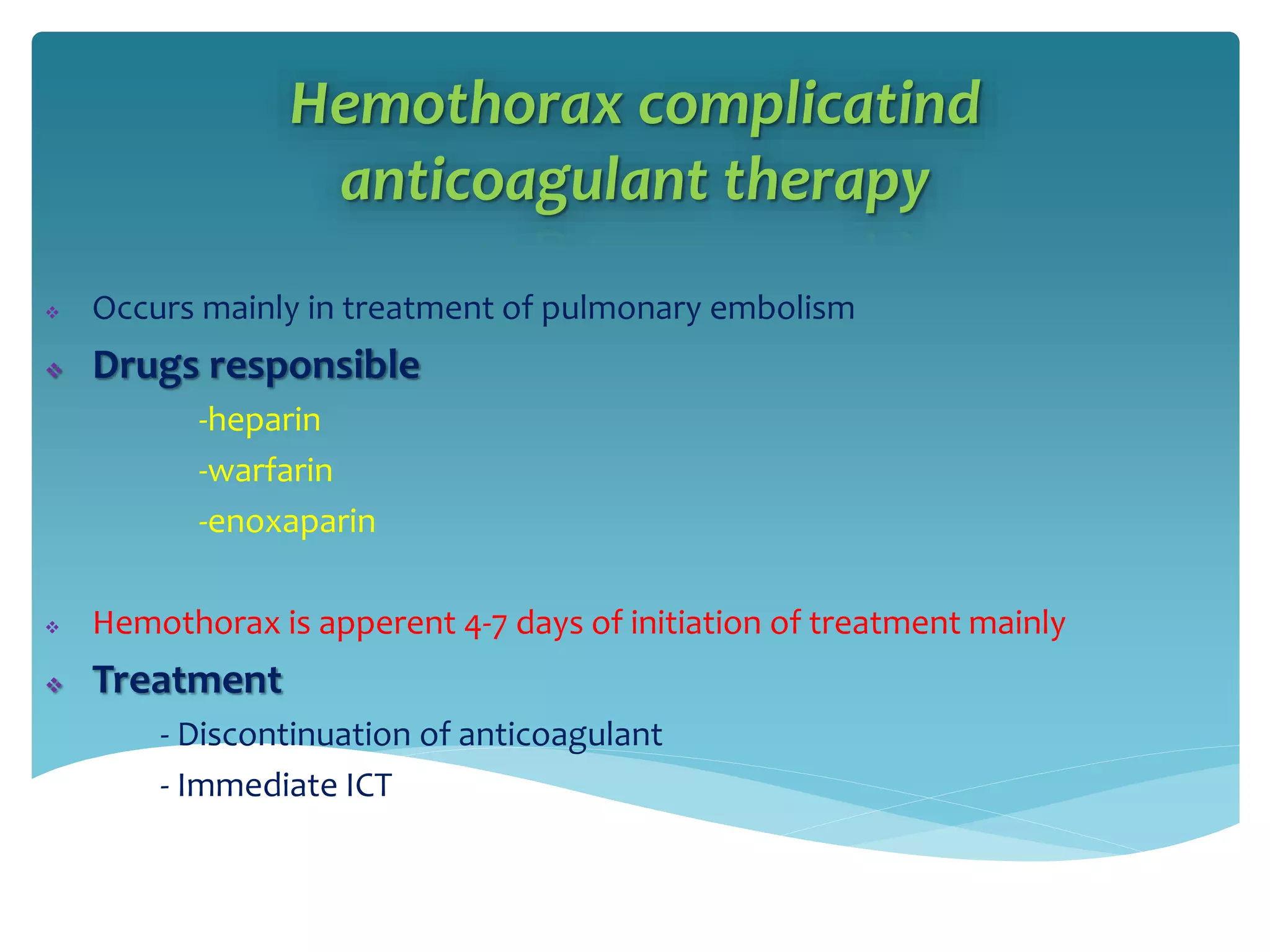 Hemothorax | PPTX