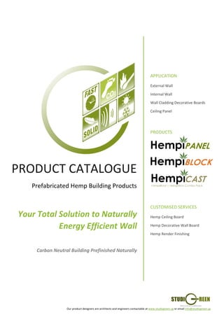 Hempcrete product catalogue 2017 studio green singapore | PDF