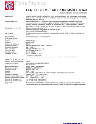 Hempel's coal tar epoxy mastic 35670 es es | PDF