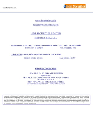 Hem securities tata_tea | PDF