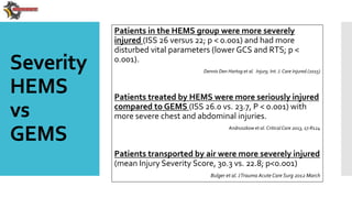 HEMS vs GEMS by ground or by air: which is the best way to take care of ...