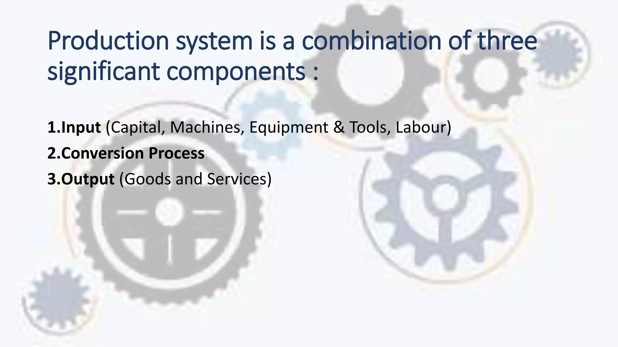 Production system | PPTX