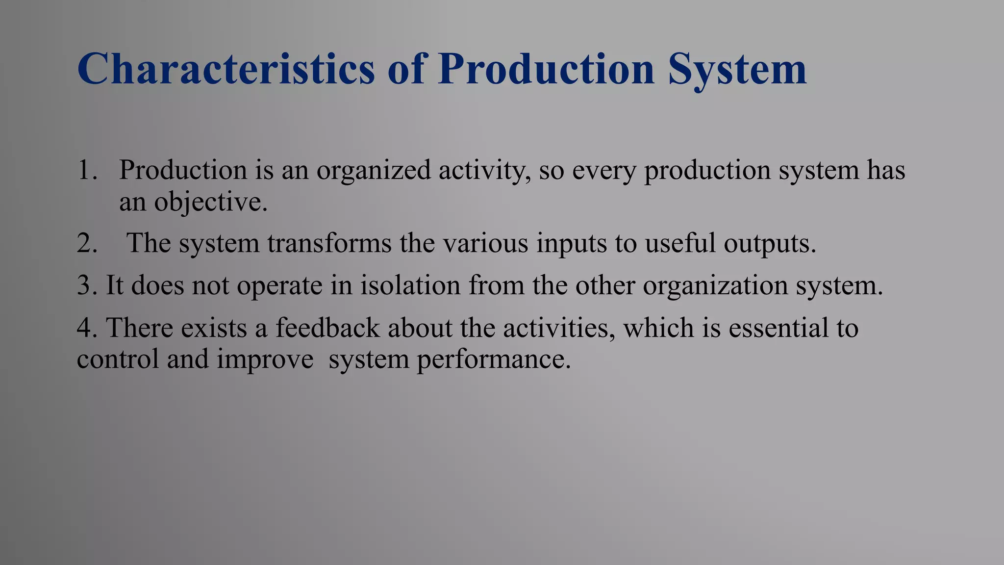 Production system | PPTX