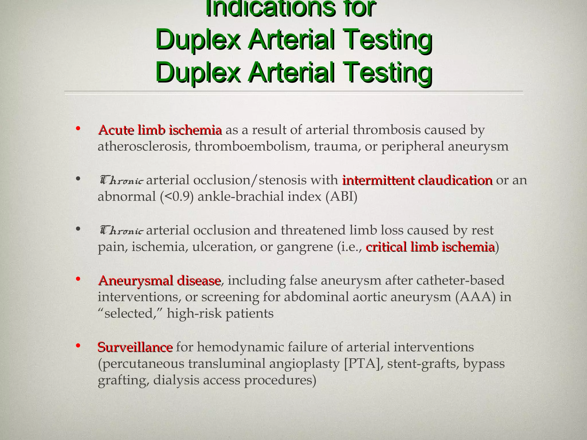 Vascular Ultrasound | PPT