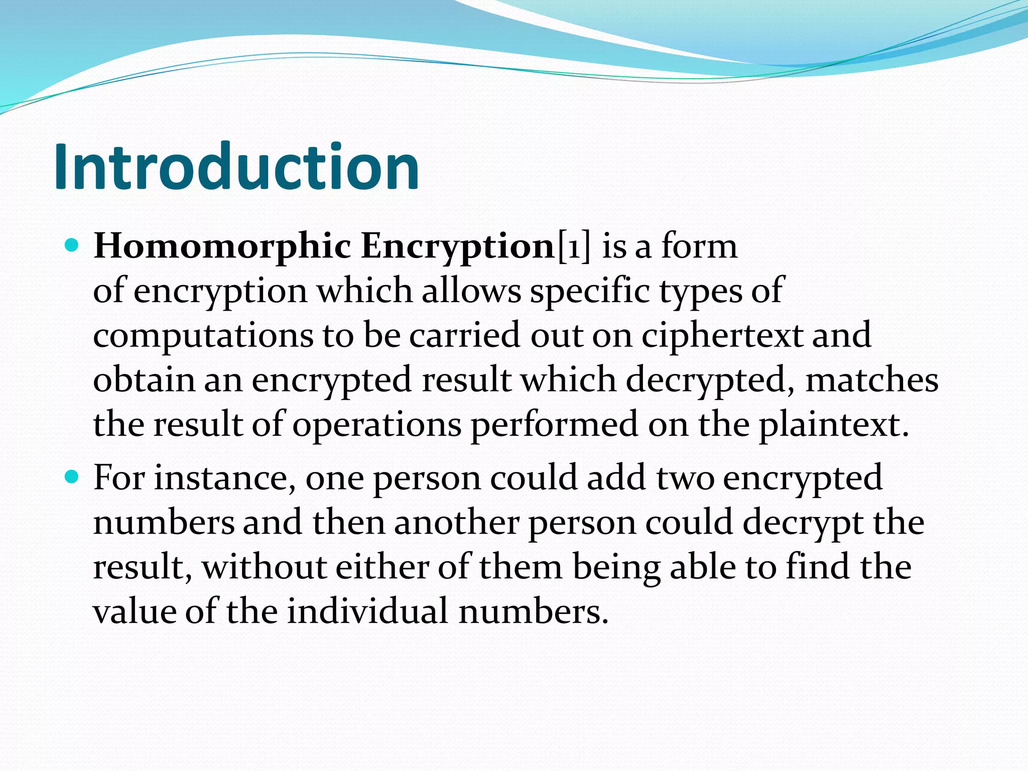 Homomorphic Encryption | PPTX