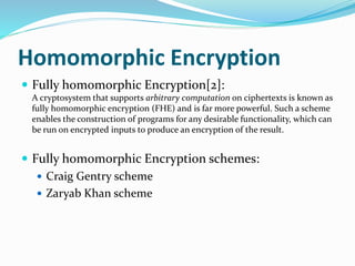 Homomorphic Encryption | PPTX