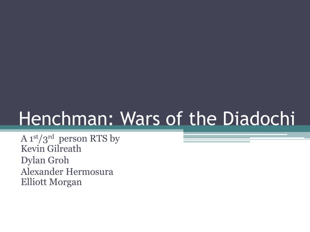 Henchman, wars of the diadochi | PPTX