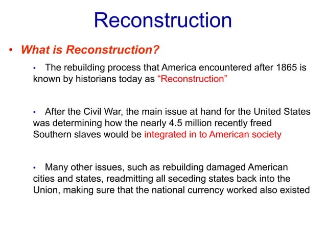 Reconstruction | PPT