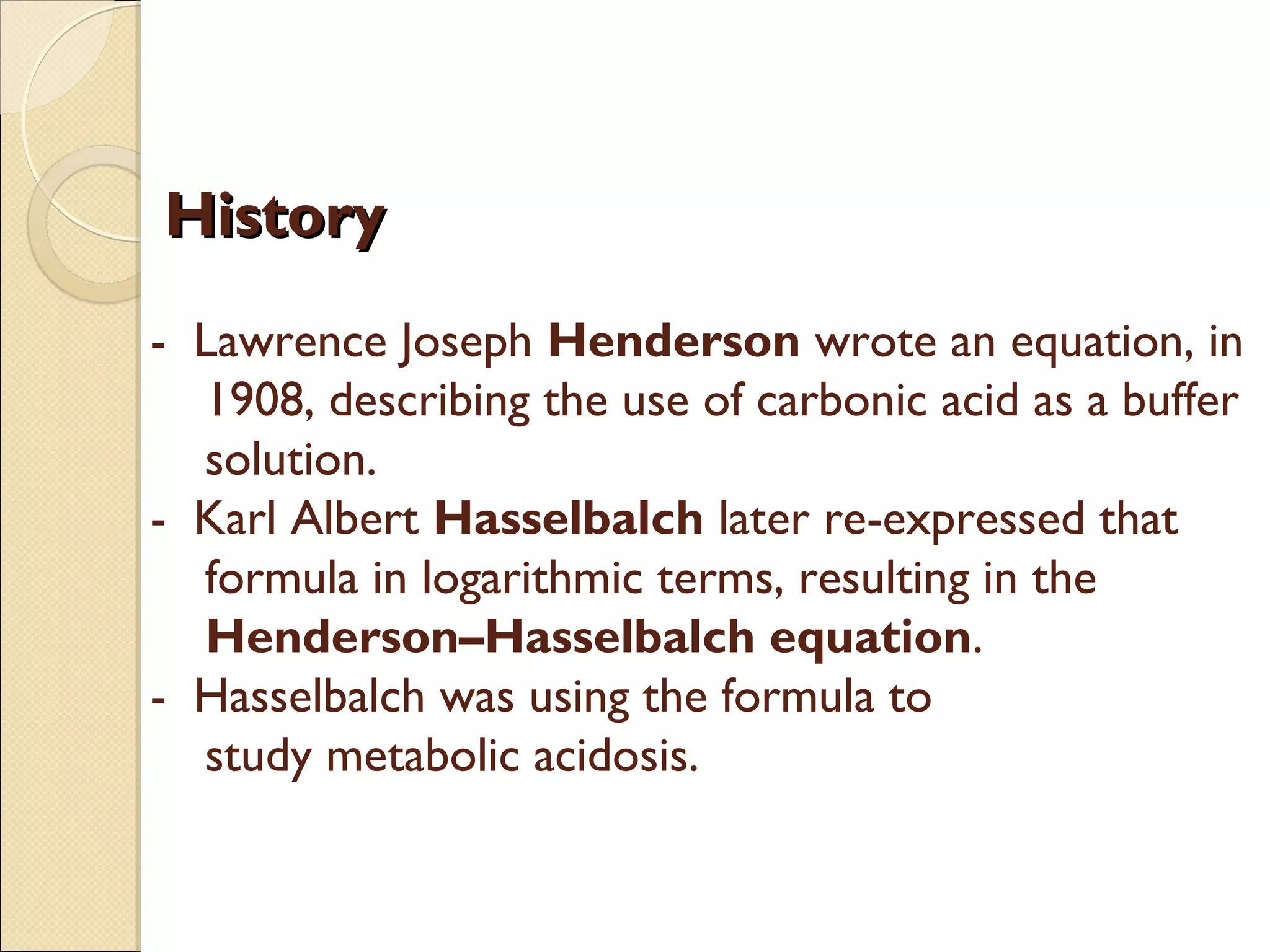 Henderson Hasselbalch Equation | PPT