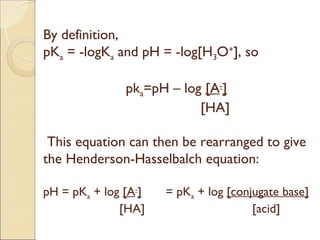 Henderson Hasselbalch Equation | PPT