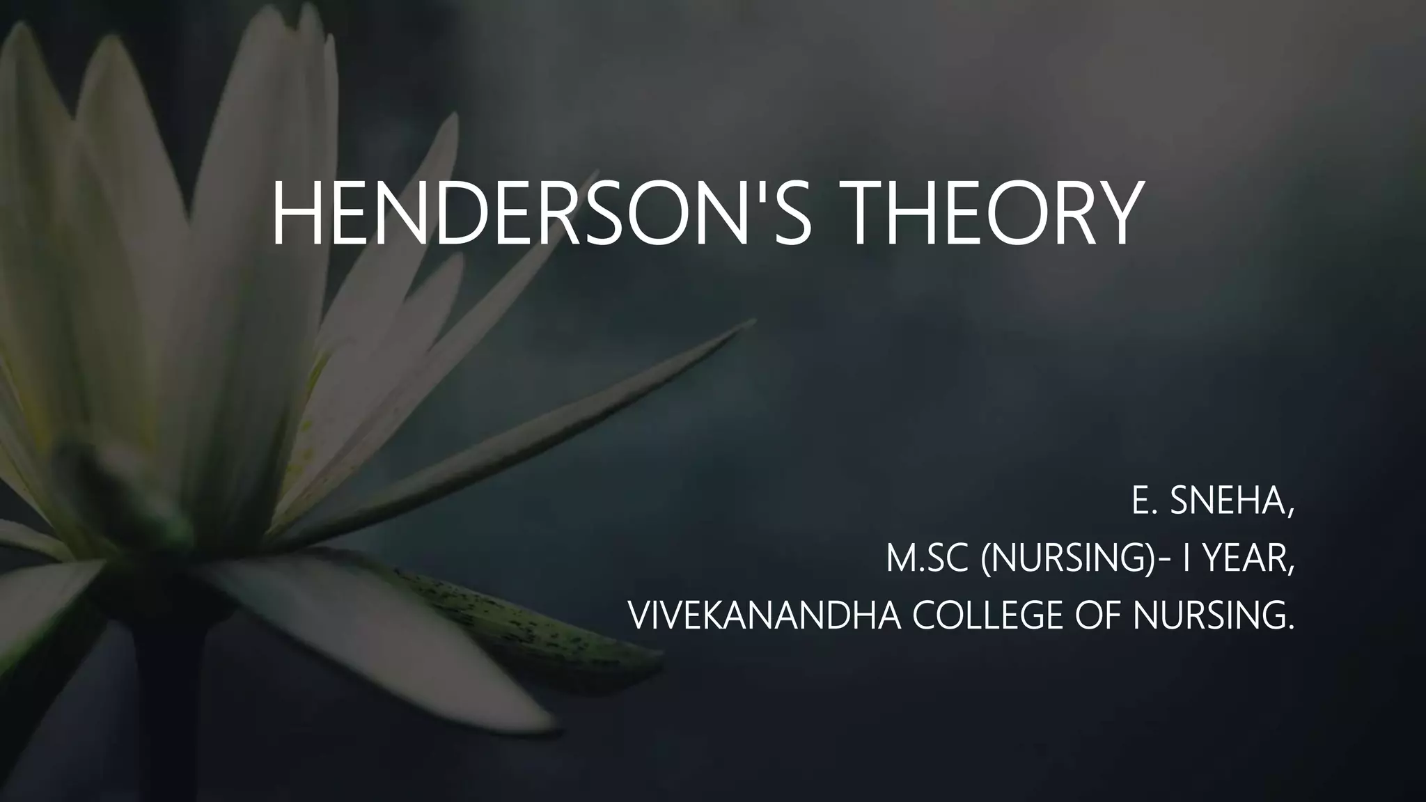 Henderson's theory | PPTX