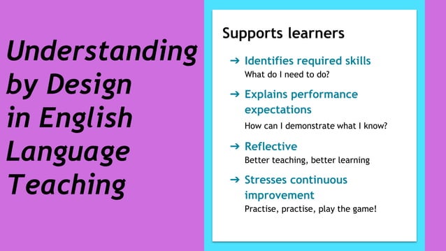 Understanding by Design in English Language Teaching | PDF ...