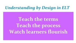Understanding by Design in English Language Teaching | PDF ...
