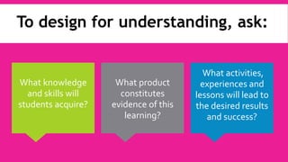 Understanding by Design in English Language Teaching | PDF ...