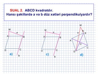 Üç perpendikulyar teoremi | PPT
