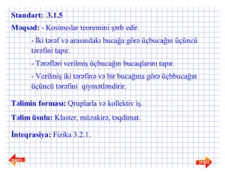 Kosinuslar teoremi | PPT