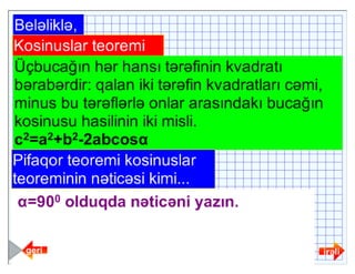 Kosinuslar teoremi | PPT