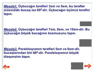 Kosinuslar teoremi | PPT | Free Download