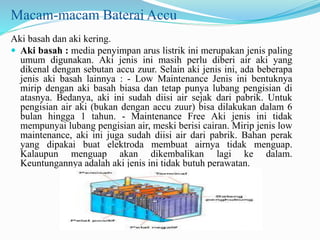 Tugas PPT Teknik Tenaga Listrik Baterai (Accu) | PPTX