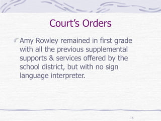 Hendrick hudson sd v. rowley 1982 | KEY