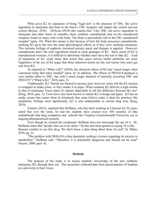 K2: Synthetic Marijuana - A NEW Dangerous Druge by Dr. LaVelle ...