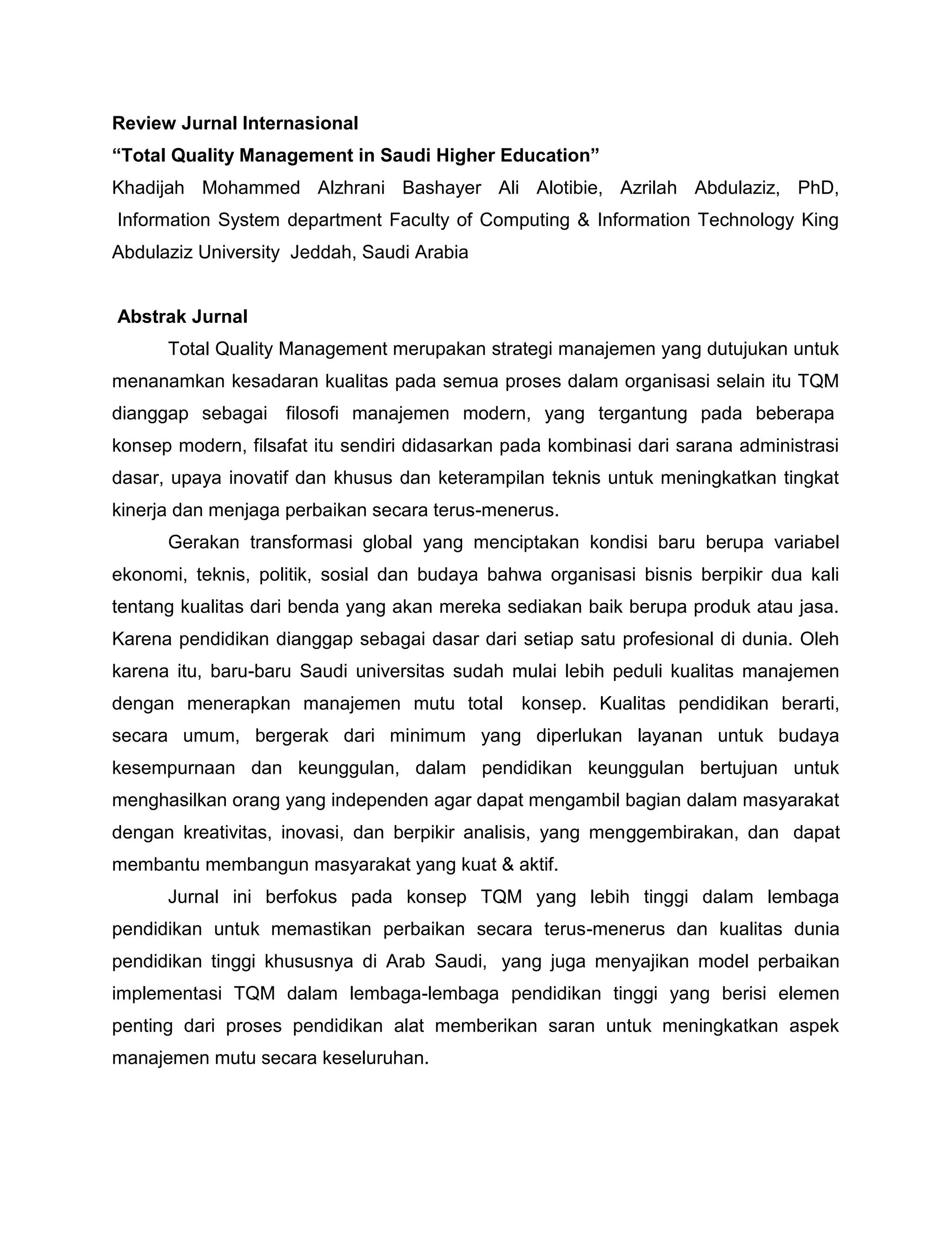 Hendri review jurnal internasional | PDF