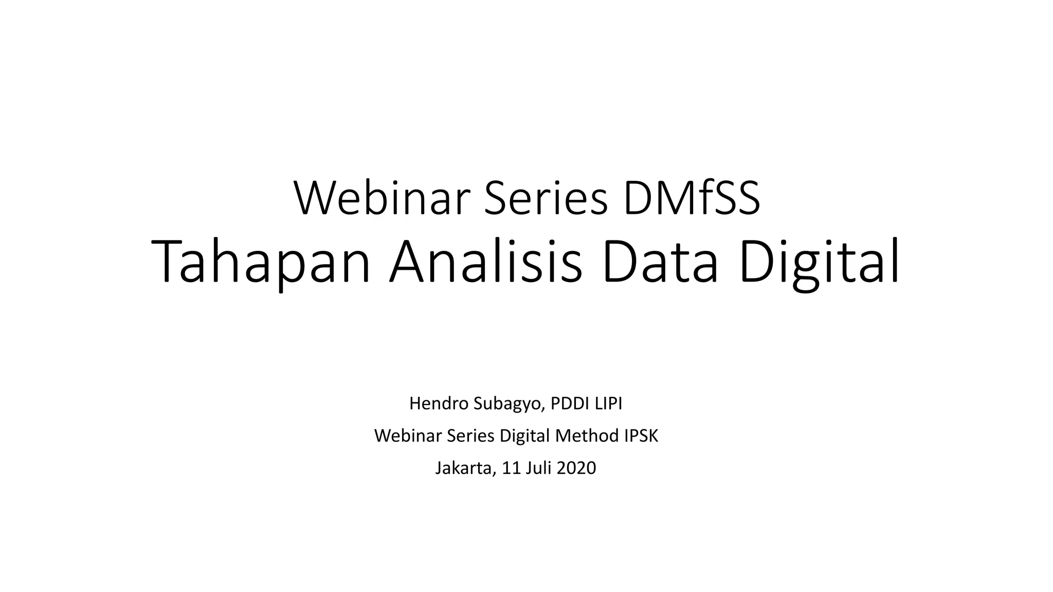 Tahapan Analisis Data Digital | PDF
