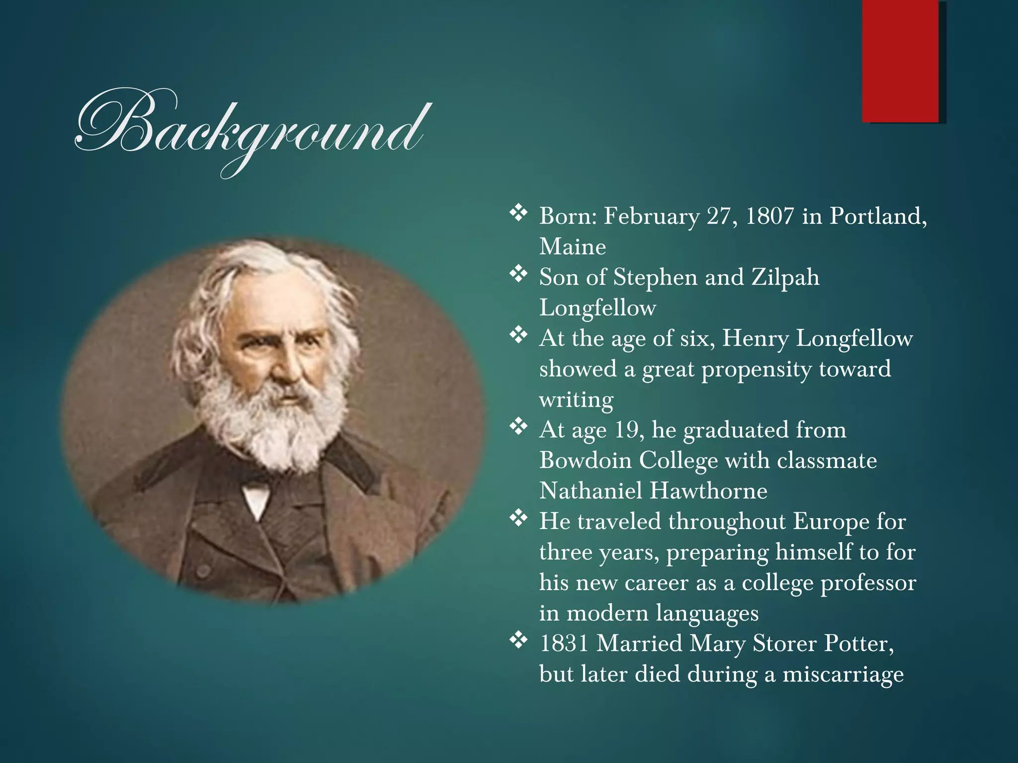 Henry wadsworth longfellow | PPT