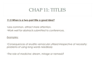 English for writing research papers (chap 2 and 11) | PPT