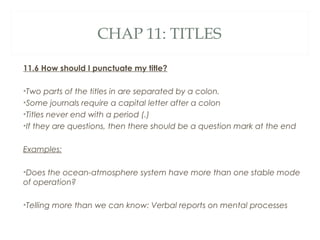 English for writing research papers (chap 2 and 11) | PPT