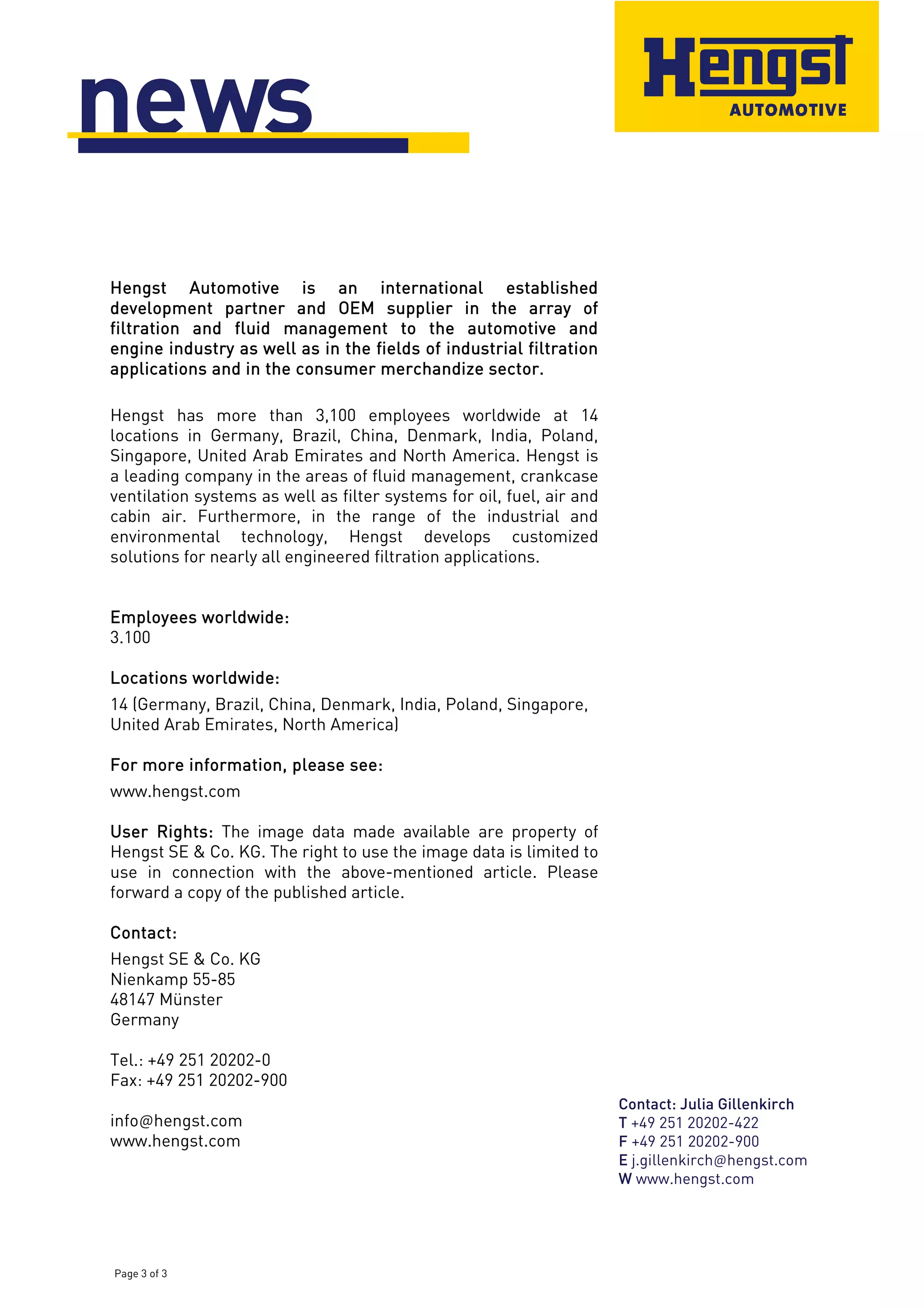 Hengst Automotive | PDF