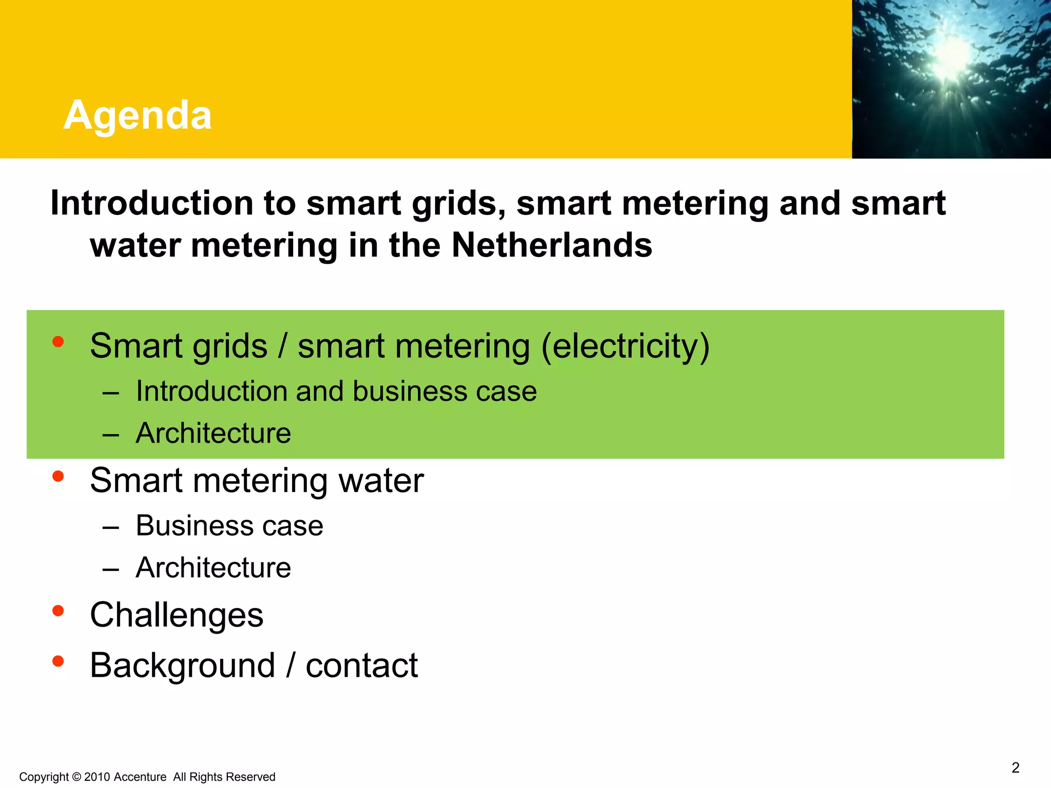 Smart Grids and Smart Water Metering in The Netherlands | PPT