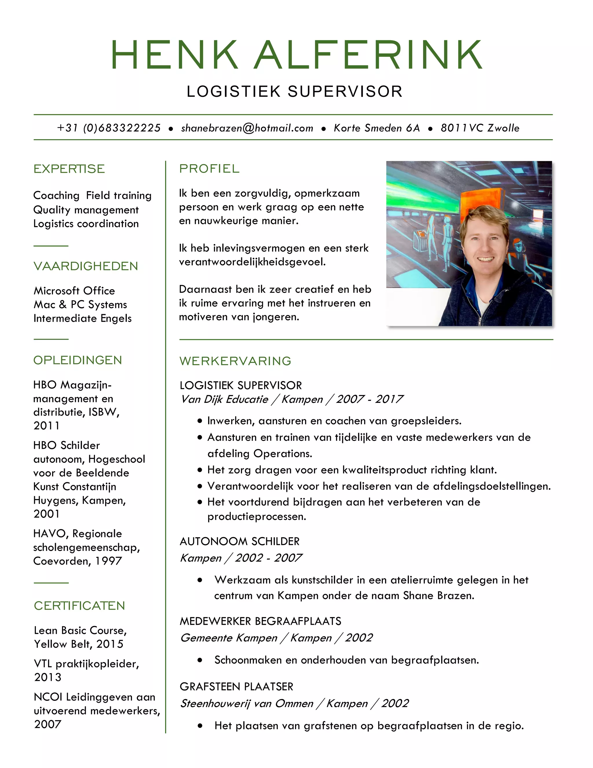 Henk alferink cv | PDF | Business | Business and Finance