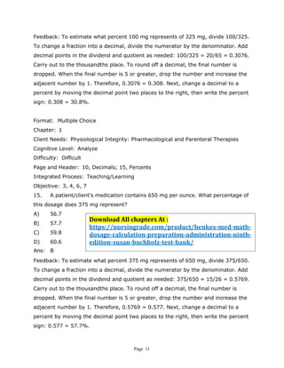 Henke's Med-Math Dosage Calculation, Preparation & Administration ...