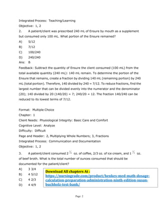 Henke's Med-Math Dosage Calculation, Preparation & Administration ...