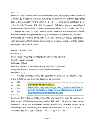 Henke's Med-Math Dosage Calculation, Preparation & Administration ...