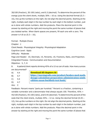 Henke's Med-Math Dosage Calculation, Preparation & Administration ...