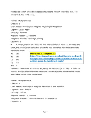 Henke's Med-Math Dosage Calculation, Preparation & Administration ...