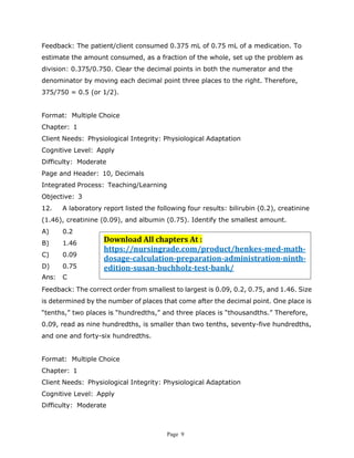 Henke's Med-Math Dosage Calculation, Preparation & Administration ...