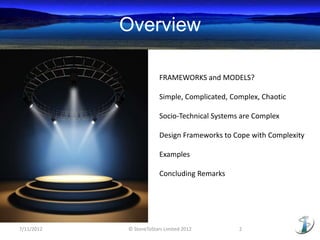 Design Frameworks for Analysis and Synthesis of Complex Systems | PPTX