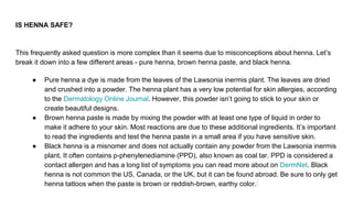 HENNA TATTOOS Q&A | PPTX