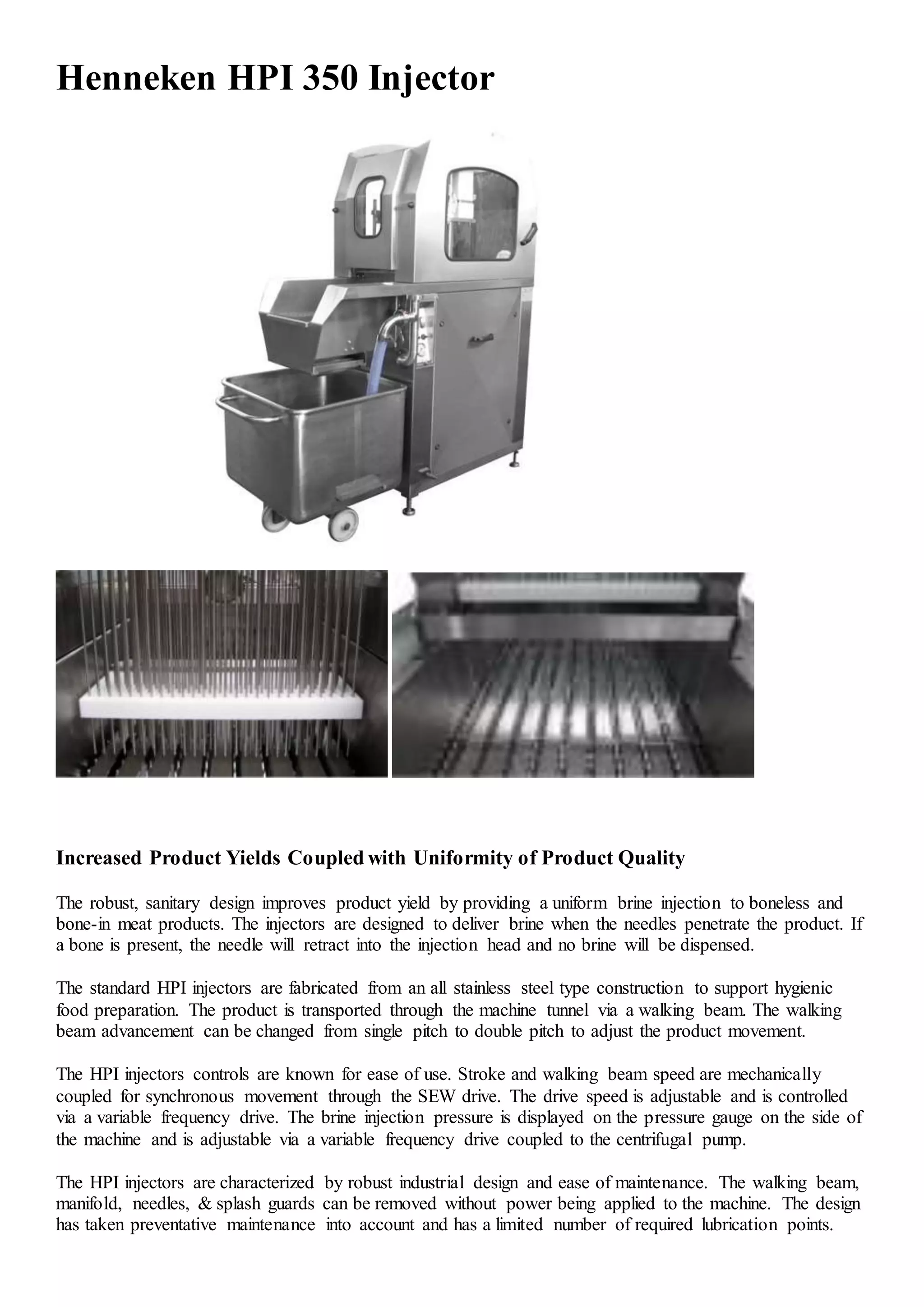 Henneken hpi 350 injector | DOCX