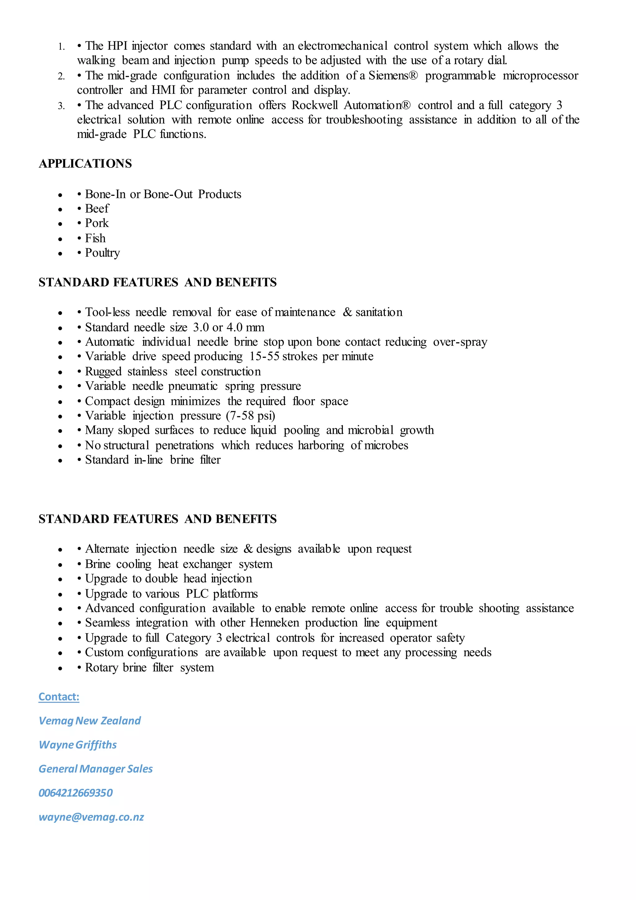 Henneken hpi 350 injector | DOCX