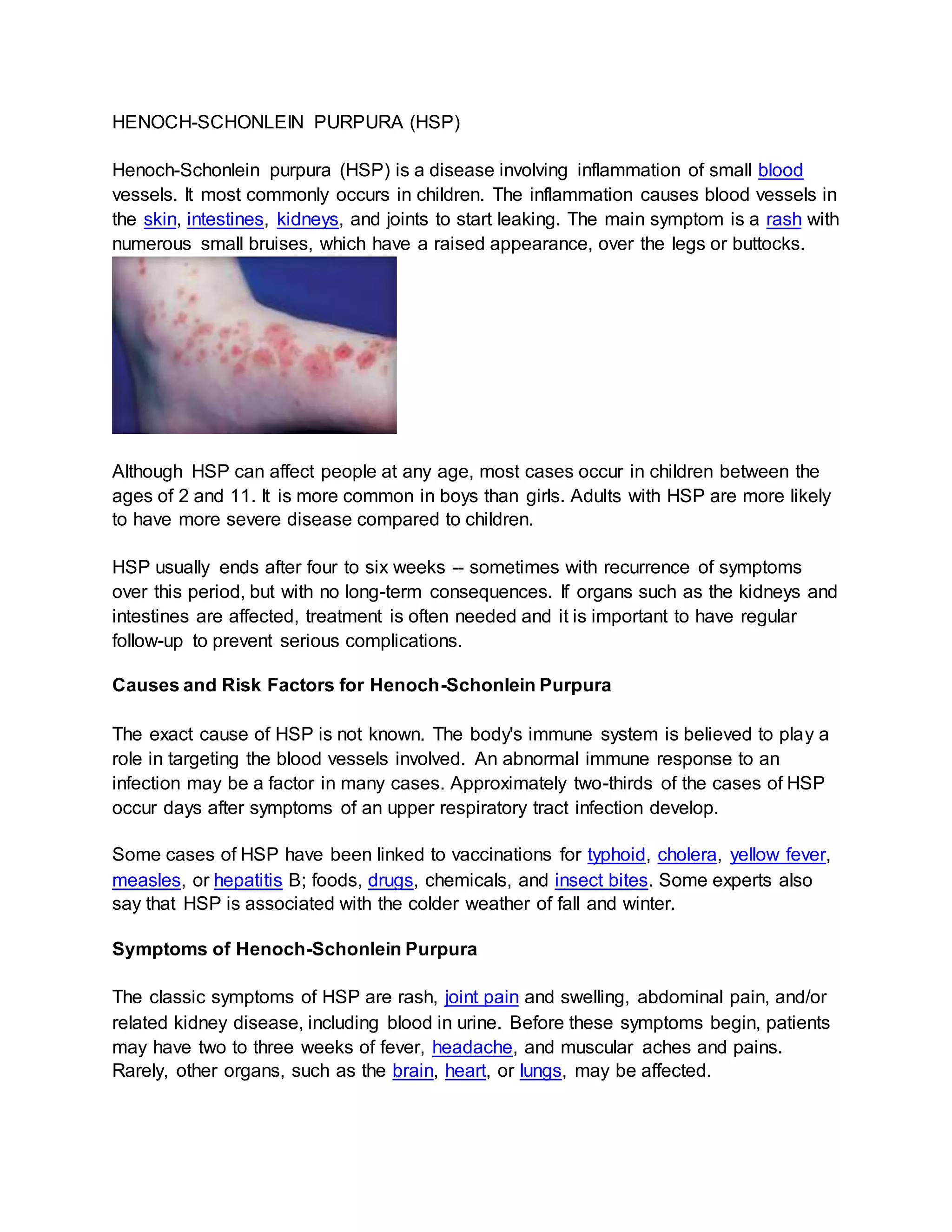 Henoch s purpura hsp | DOCX