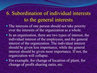 Subordination Of Individual Interest To General Interest Example