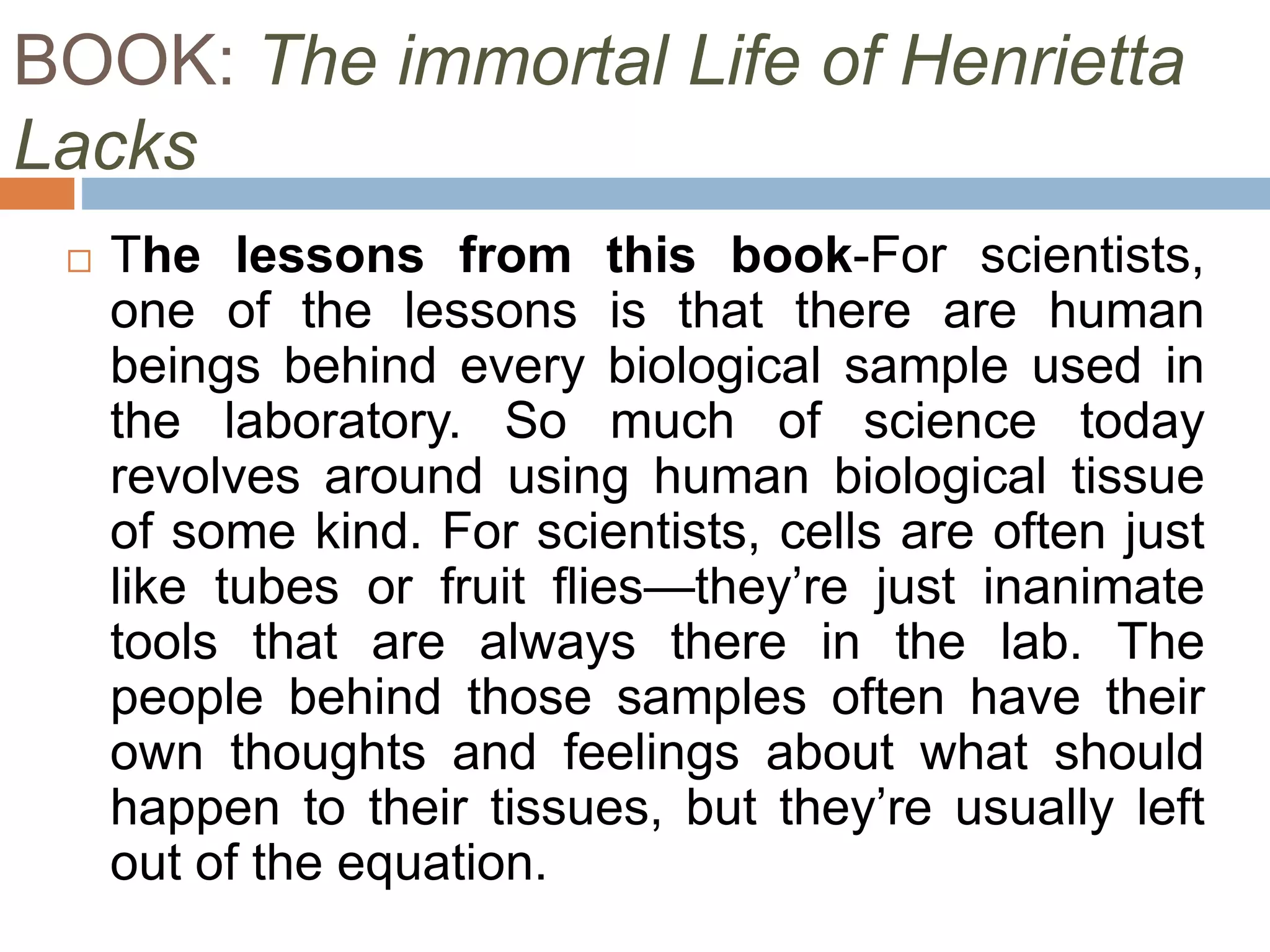 Henrietta Lack | PPTX